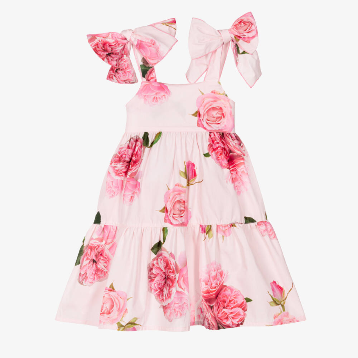 Pink roses dress with bows Phi Clothing PhiClothing - 26079.2 - PHI ...